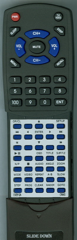 CRAIG CVD512ARC Replacement Remote – Remotes.net