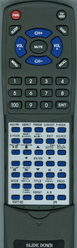 GPX TDE1380B Replacement Remote – Remotes.net